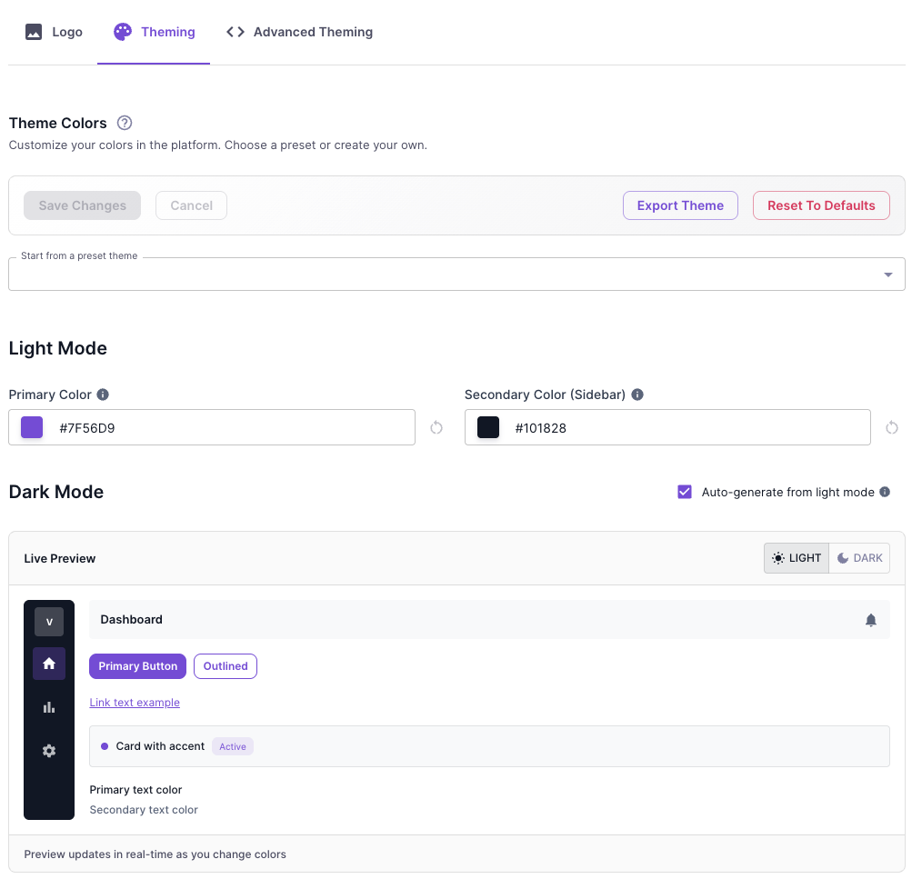 Branding | Vega Platform Documentation